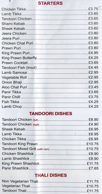 Akash Menu, Menu for Akash, Harrow, London - Zomato UK
