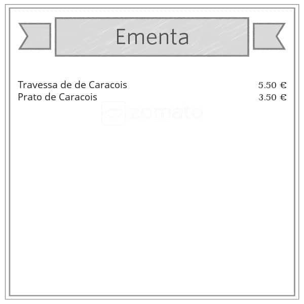 Menu em Tasca do Careca restaurante, Lisboa