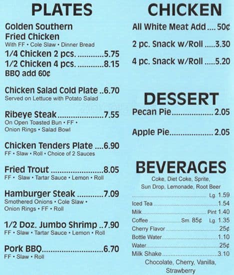 Menu at South 21 Matthews restaurant, Matthews, E Independence Blvd