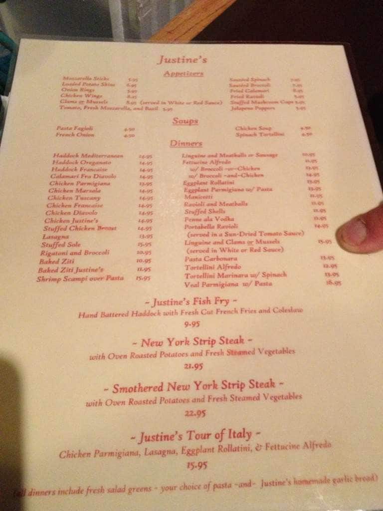 Justine's Menu, Menu for Justine's, Cobleskill, Cobleskill - Urbanspoon ...
