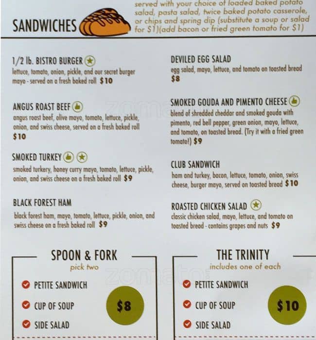 Menu at Bistro To Go restaurant, Shreveport, 748 Lassus St