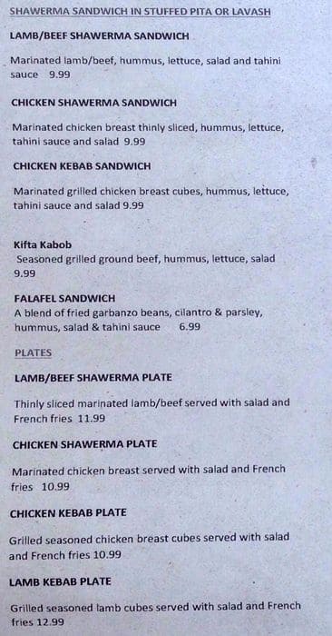 Menu at Oasis Lounge pub & bar, Oakland, 344 Grand Ave