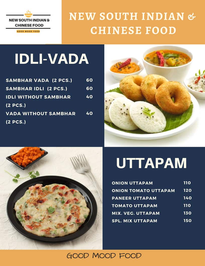 New South Indian & Chinese Foods Menu - Zomato