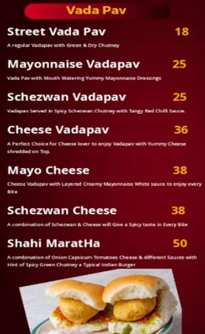 Menu of Fusion Maratha, Ulwe, Navi Mumbai