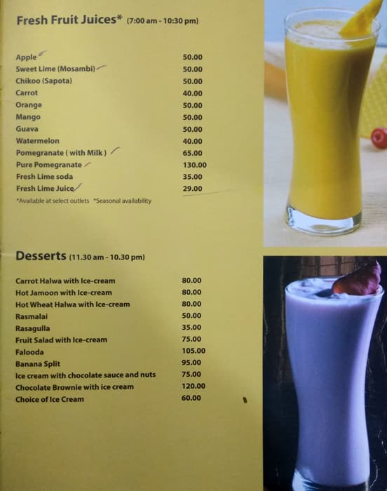 Menu at Sri Annapoorna, Coimbatore, 2X88+G5R