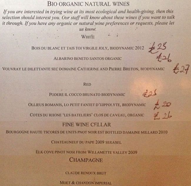 Carta del pub y bar Cairo Kitchen, Londres