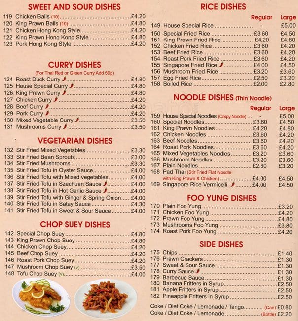 Menu at Wok Inn Express fast food, Coulsdon, 192 Brighton Rd