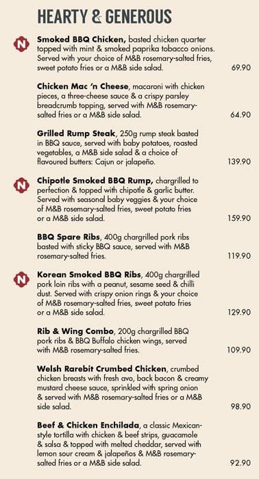 Menu at Mugg & Bean Somerset Mall restaurant, Cape Town, Centenary Dr