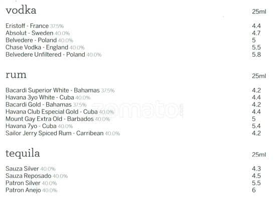 Menu at Malmaison Edinburgh restaurant, Edinburgh