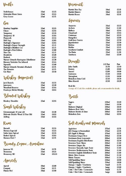 Menu at The Railway Lowdham pub & bar, Lowdham
