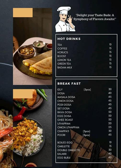 Menu of AV Cafe & Restaurant, Whitefield, Bangalore