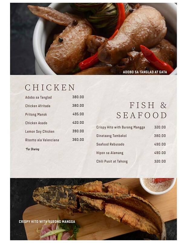 Menu at Tipulo restaurant, Antipolo