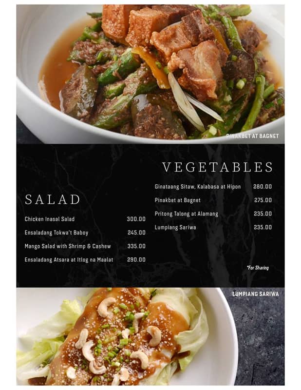 Menu at Tipulo restaurant, Antipolo