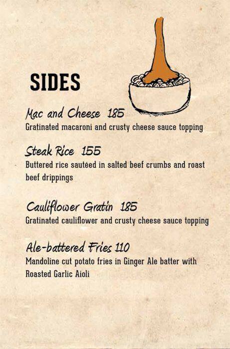 Menu at Rye Tasting Room pub & bar, Makati