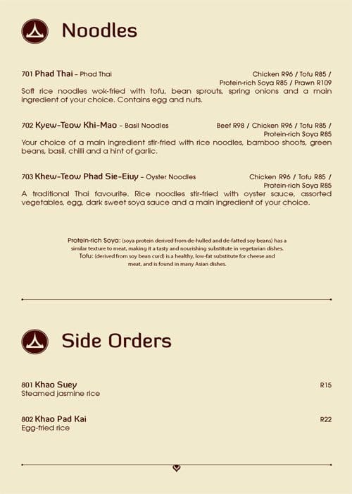 Menu at Wang Thai The Sanctuary Somerset West restaurant, Cape Town ...