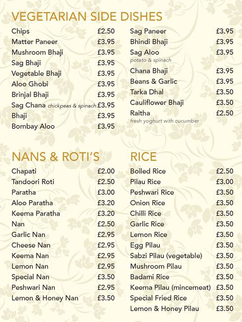 Menu at Holdi Rainford restaurant, Rainford