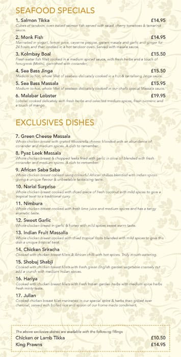 Menu at Holdi Rainford restaurant, Rainford