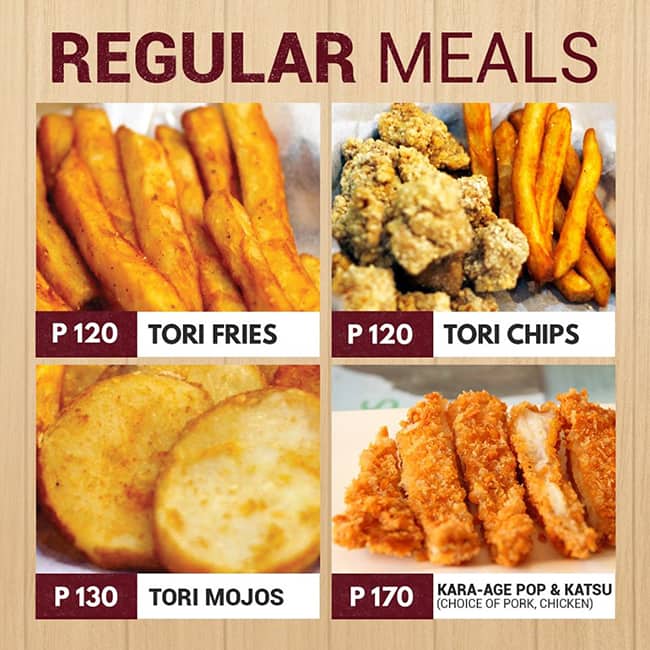 Menu at Tori Box restaurant, Manila, General Concepcion