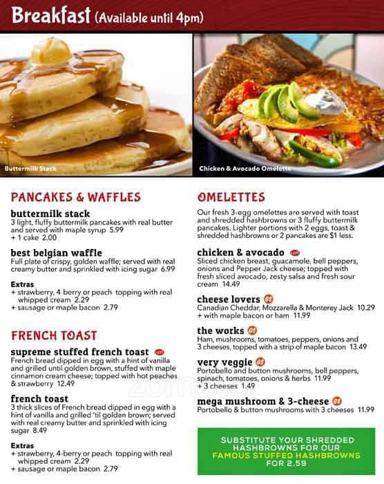 Menu at Ricky's All Day Grill restaurant, Delta, Ladner Trunk Rd