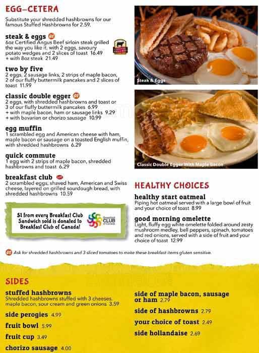 Menu at Ricky's All Day Grill restaurant, Delta, Ladner Trunk Rd