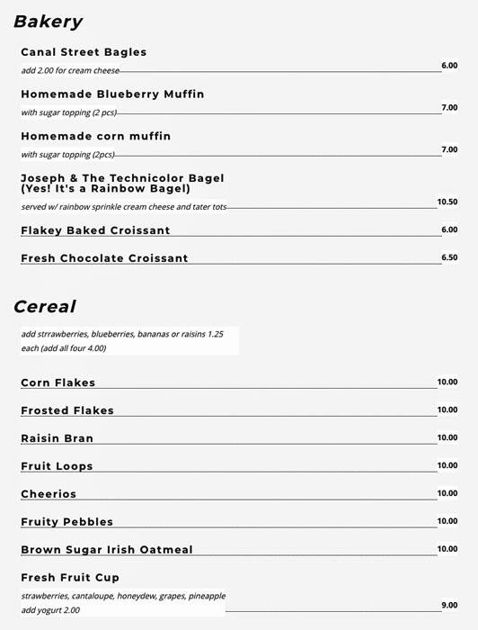 Menu at Ellen's Stardust Diner BBQ, New York City