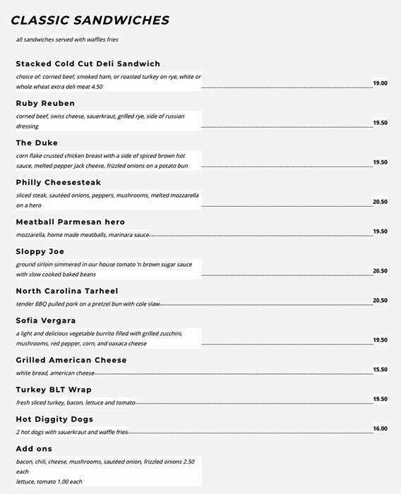 Menu at Ellen's Stardust Diner BBQ, New York City