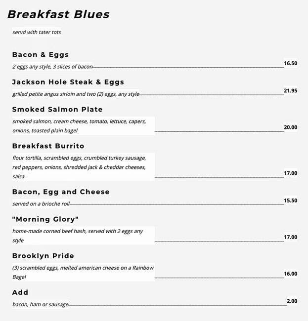 Menu at Ellen's Stardust Diner BBQ, New York City