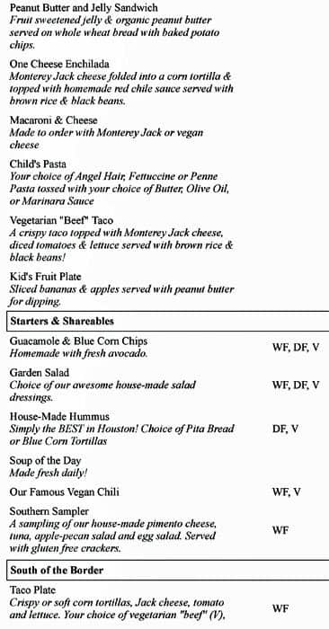 Menu at A Moveable Feast pub & bar, Houston