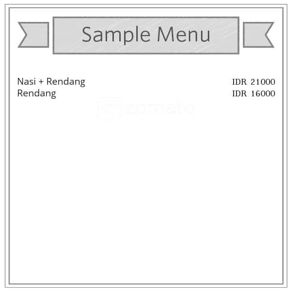 Menu at Sari Bundo restaurant, Denpasar, Jl. Danau Poso No.6