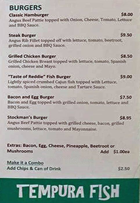 Menu at Tempura Fish fast food, Redcliffe