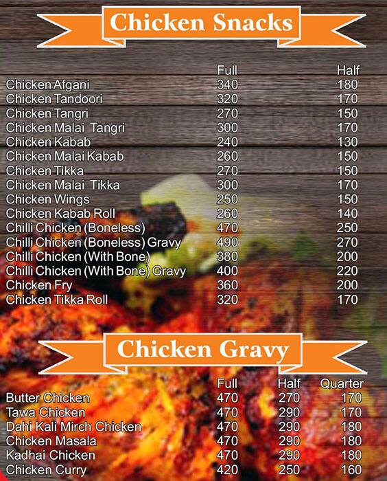 Menu at Shahi kabab veg, Faridabad, Cart no 36 Chimni Bai Dharamshala