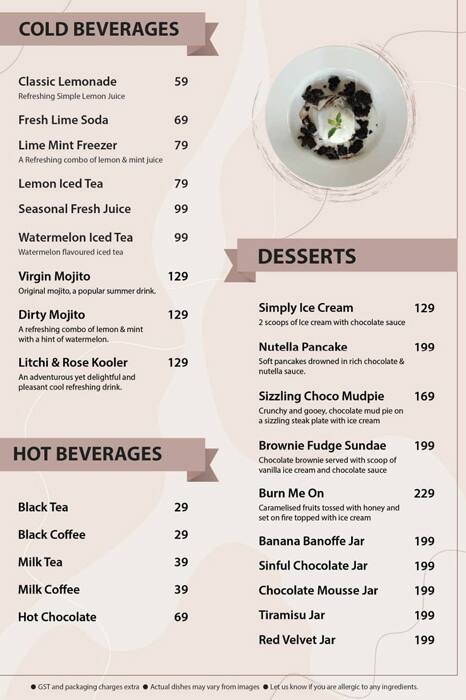 Menu at Mash Resto-Café Panampilly Nagar, Kochi