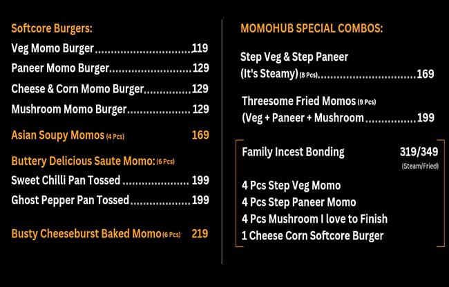 Menu at Momo Hub, Lucknow, H 2/60