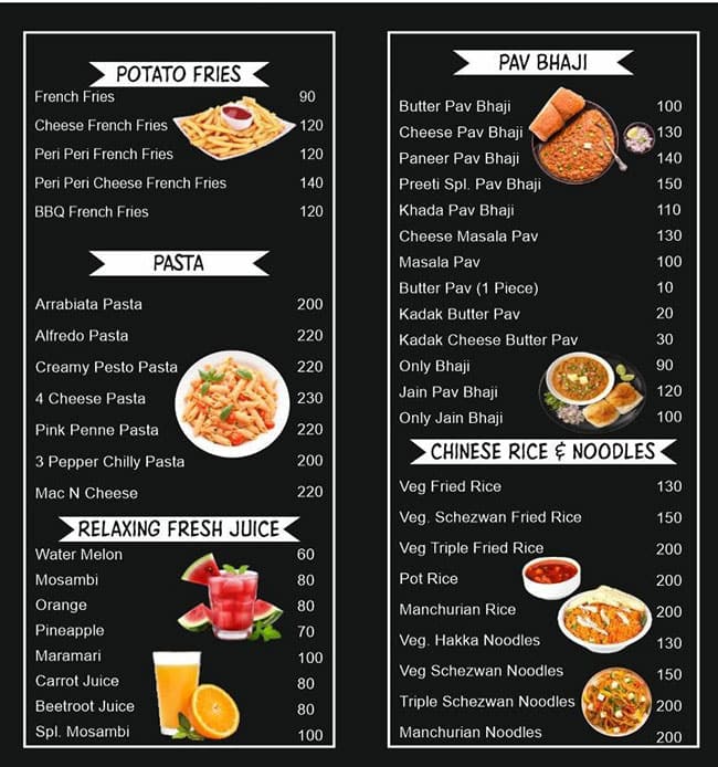 Menu of Preeti Sandwich & Snack Corner, Ghodbunder Road, Thane