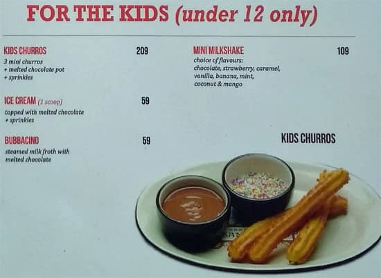 Menu at Chocolateria San Churro, Mumbai, Link Road