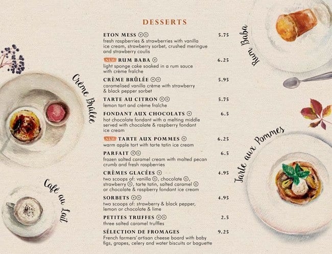 Menu at Cafe Rouge, Pinner, 13-13a