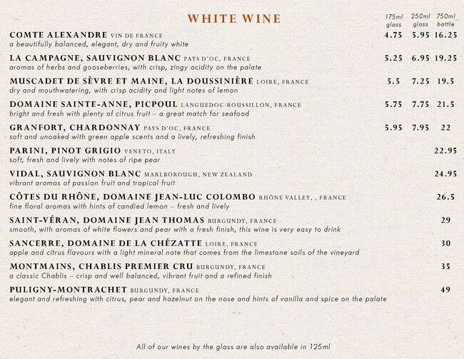 Menu at Cafe Rouge, Pinner, 13-13a