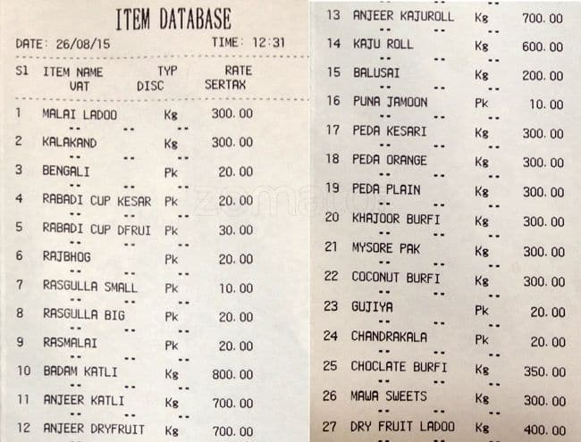 RP Sweets Menu, Menu for RP Sweets, BTM, Bangalore - Zomato