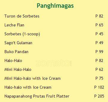 Menu at Dencios Bar And Grill, Manila, HXFM+XXV