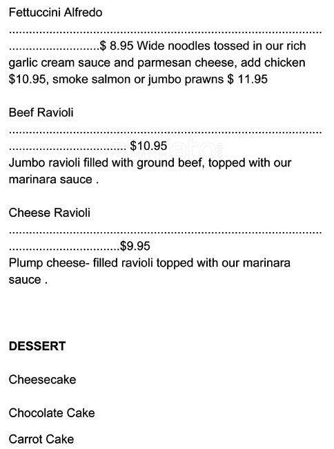 Menu at Maltby Pizza & Pasta pizzeria, Maltby