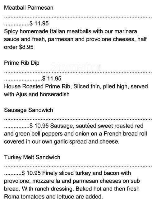 Menu at Maltby Pizza & Pasta pizzeria, Maltby