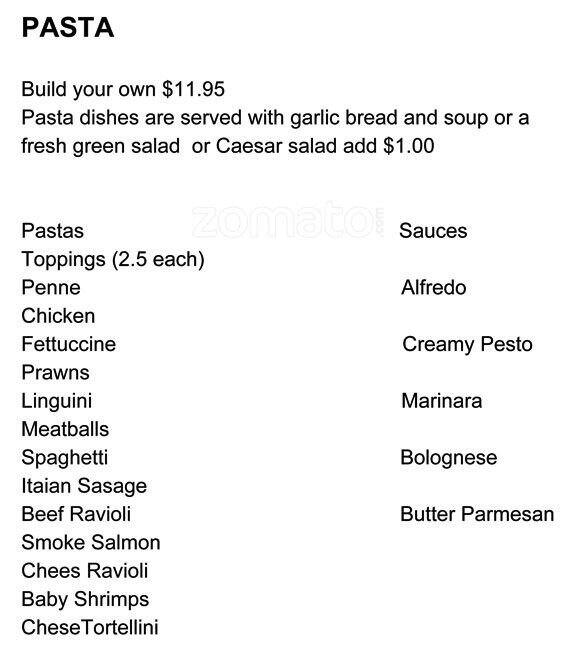 Menu at Maltby Pizza & Pasta pizzeria, Maltby