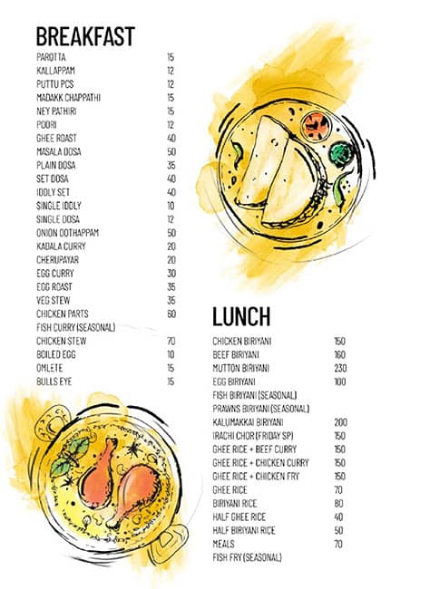 Menu of Manna Restaurant, Panampilly Nagar, Kochi