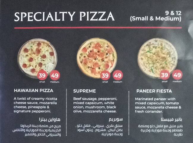 Menu at NYC Pizza JLT restaurant, Dubai