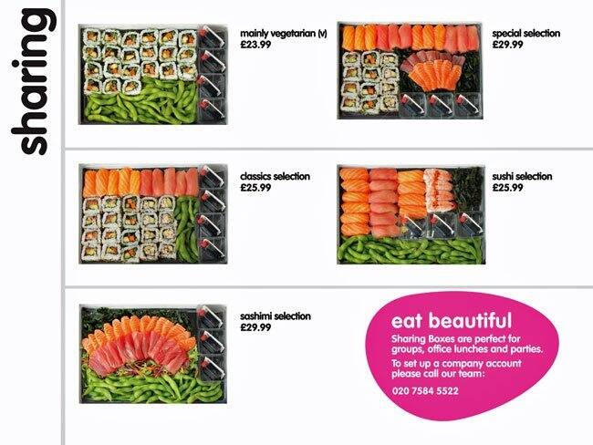 Menu at Itsu fast food, London, 30-40 Cannon St