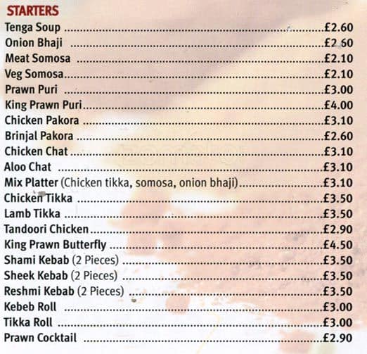 Rajah Menu, Menu for Rajah, Walworth, London - Zomato UK