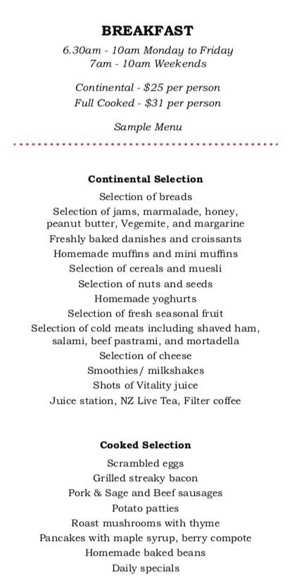 Menu at One80 Restaurant & Lounge Bar, Wellington, Wellington