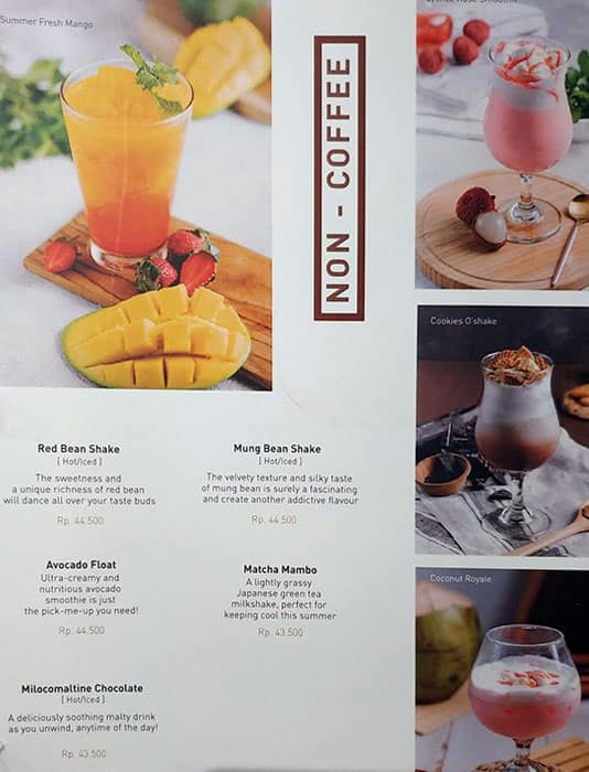 Menu at Kopi Luwak cafe, Central Jakarta, Grand Indonesia Shopping Town ...