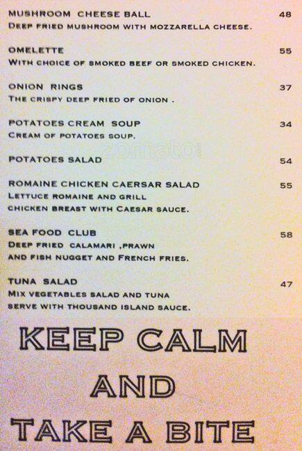 Menu at Hartz Chicken Buffet restaurant, Jakarta, Jl. H.R Rasuna Said