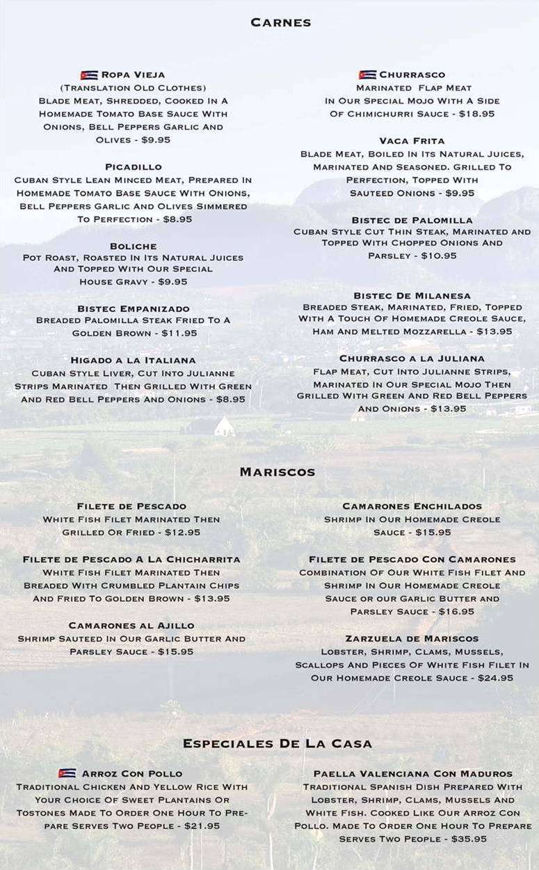 Menu at Don Ramon Cuban Cuisine - WPB restaurant, West Palm Beach, 502 ...